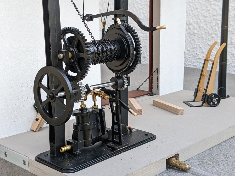 Gerd's Model Steam Engines: Steam Warehouse Crane 1877